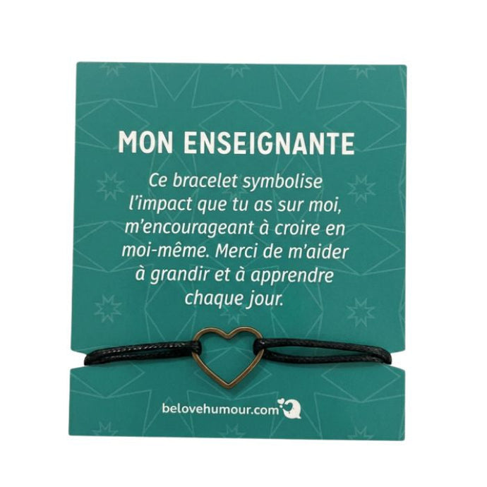 Bracelet inspirant - Mon enseignante – Lecompte maison et style de vie