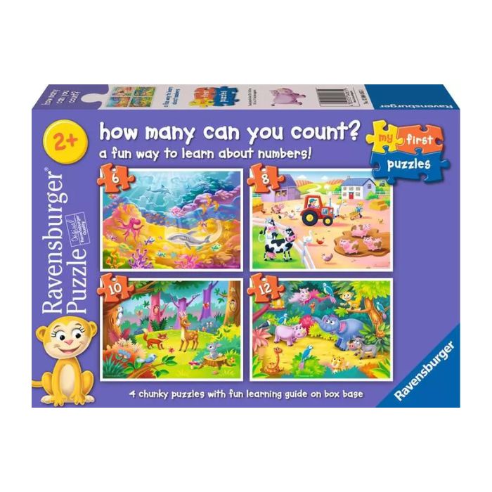 Casse-tête Ravensburger combien pouvez-vous compter (boîte de 4 ...