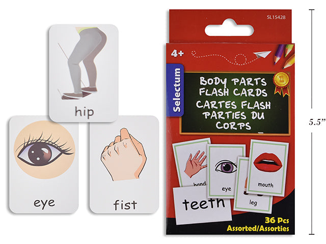 Carte flash parties du corps Selectum (paquet de 36) – Lecompte maison ...