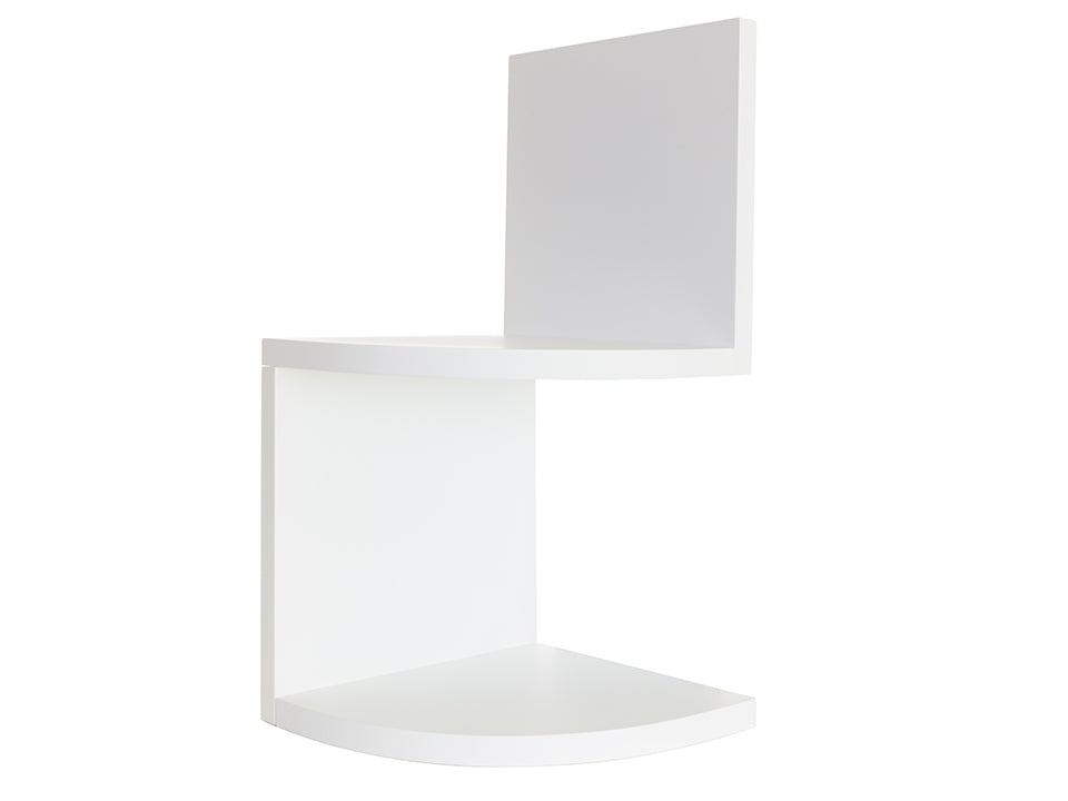 Tablette murale pour un coin blanc 7,75 po x 7,75 po x 7,75 po ...