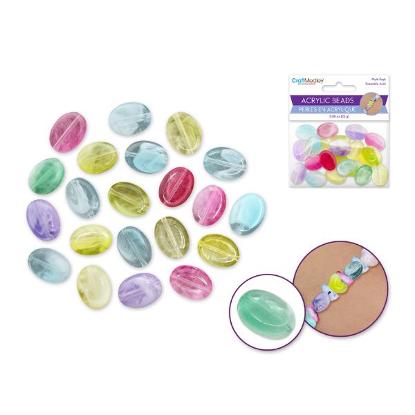 Billes en acrylique 17 mm ovale givré marbré – Lecompte maison et style ...