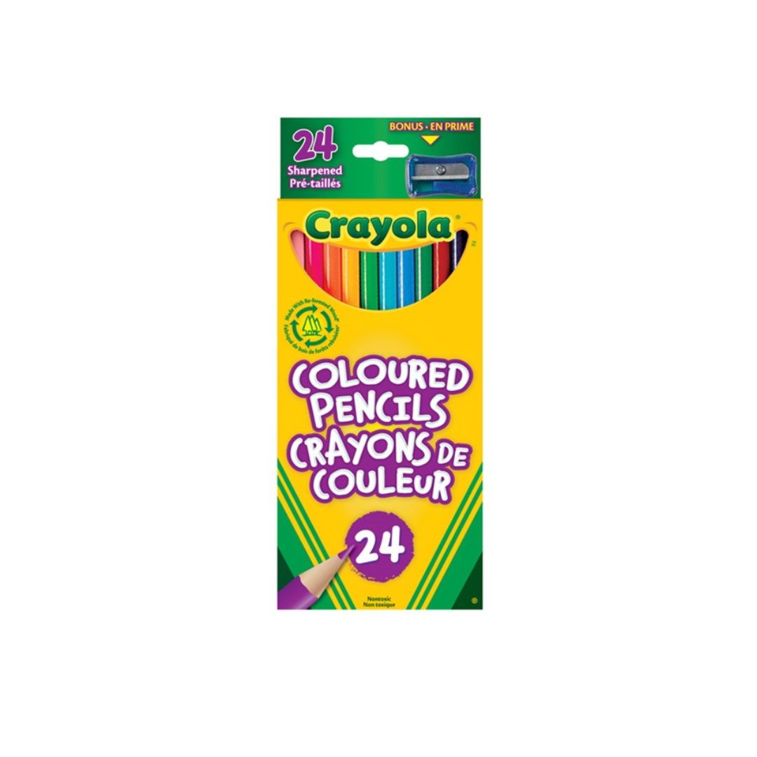 Crayon de couleur en bois Crayola (boîte de 24) – Lecompte maison et ...