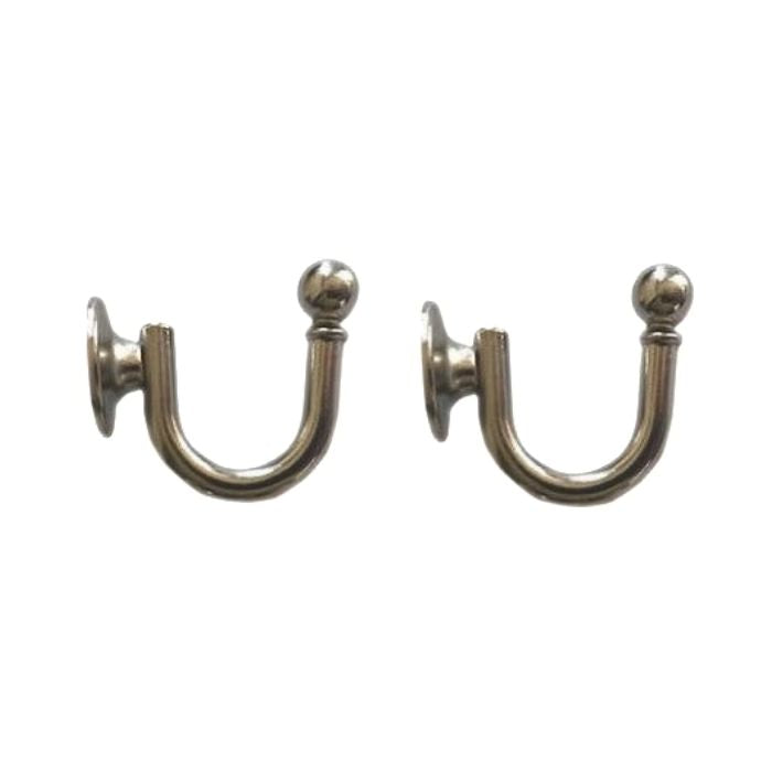 Crochet mural d'embrasse à rideau argent (paquet de 2) – Lecompte ...