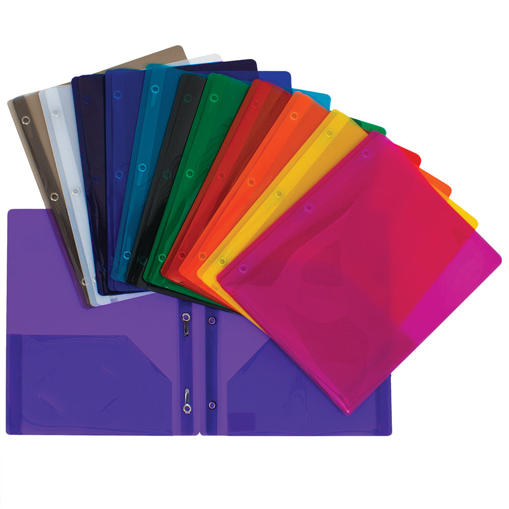 Duo-tang en plastique transparent 2 pochettes – Lecompte maison et ...