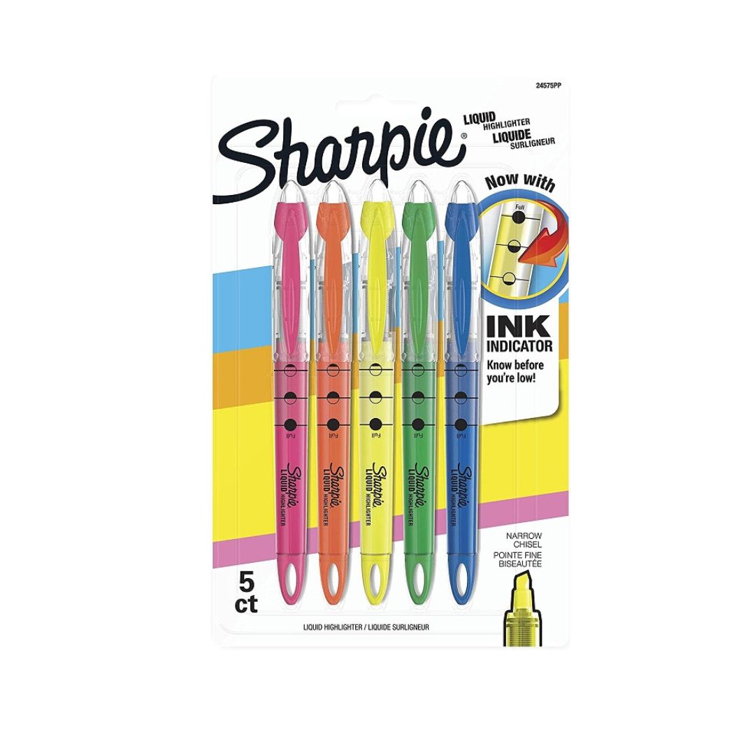 Surligneur liquide Sharpie (paquet de 5) – Lecompte maison et style de vie