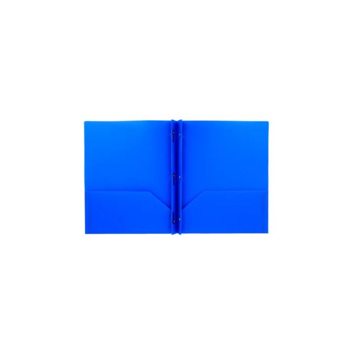 Duo-tang en plastique opaque avec pochettes bleu foncé – Lecompte ...