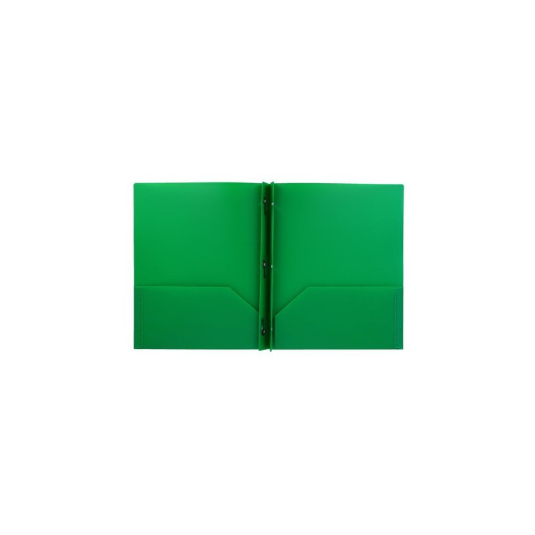 Duo-tang en plastique opaque avec pochettes vert foncé – Lecompte ...