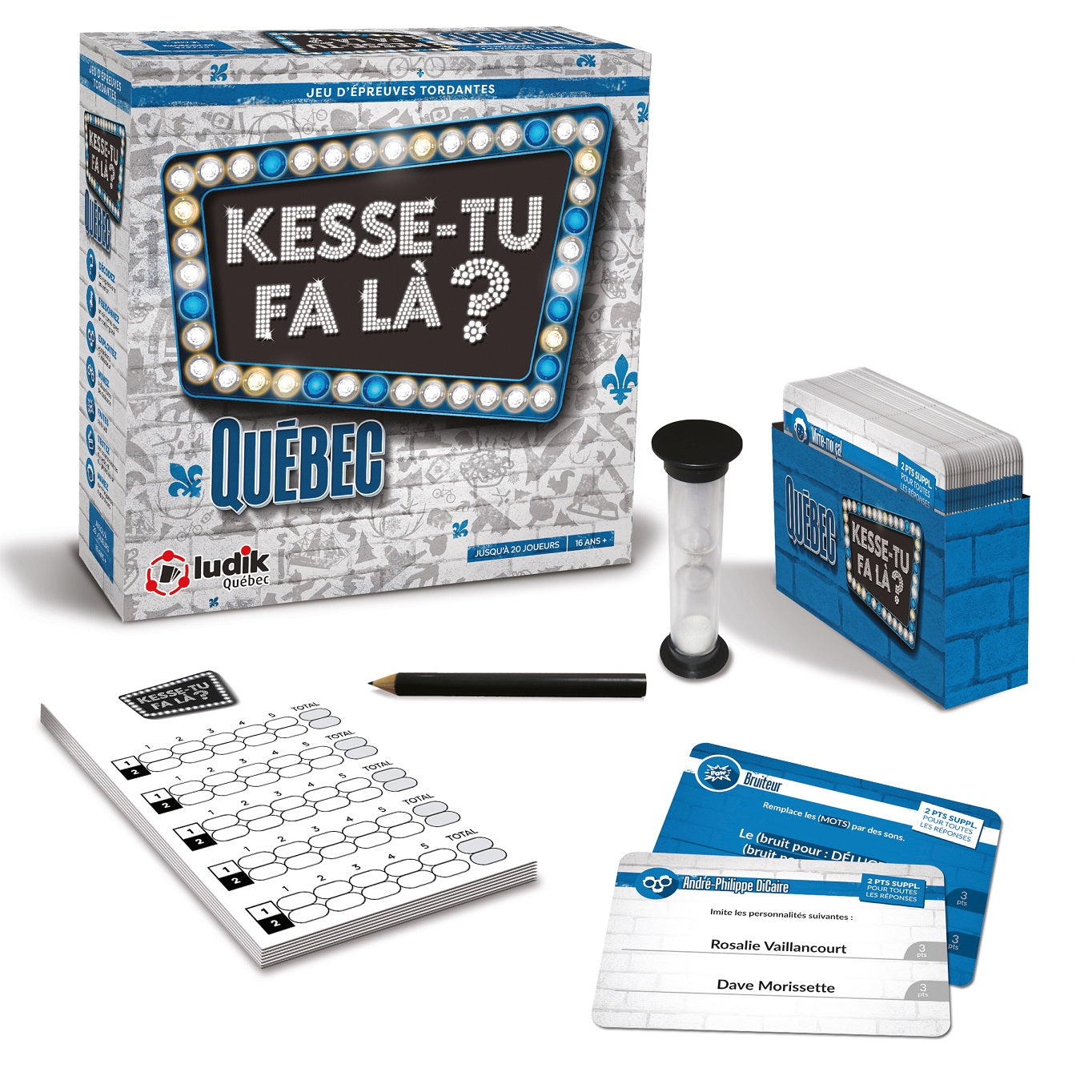 Jeu Kesse-tu fa là? Québec (16 ans et plus, 2 à 20 joueurs) – Lecompte ...