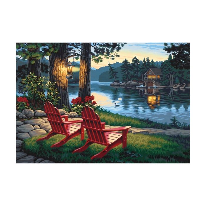 Peinture à numéros 20 po x 14 po Paint Works soirée – Lecompte maison ...