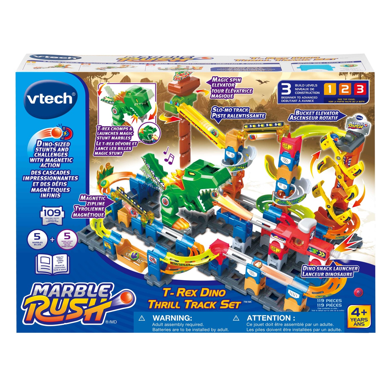 Marble Rush T-Rex Dino aventure magnétique (4 ans et +) – Lecompte ...