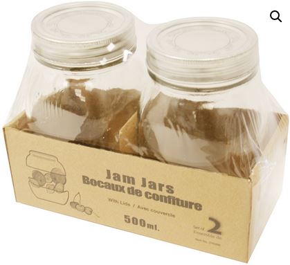 Pot en verre style Mason avec 500 ml (paquet de 2) – Lecompte maison et ...