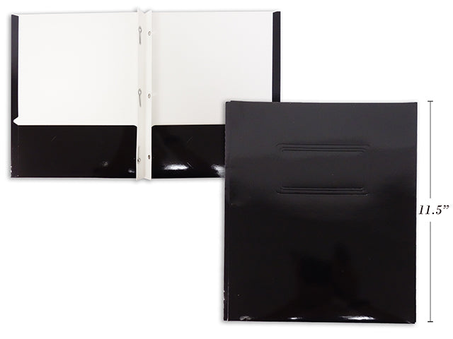Duo-tang ciré avec pochettes noir – Lecompte maison et style de vie