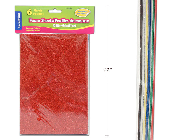 Feuille de mousse adhésive 6 po x 9 po brillante (paquet de 8 ...