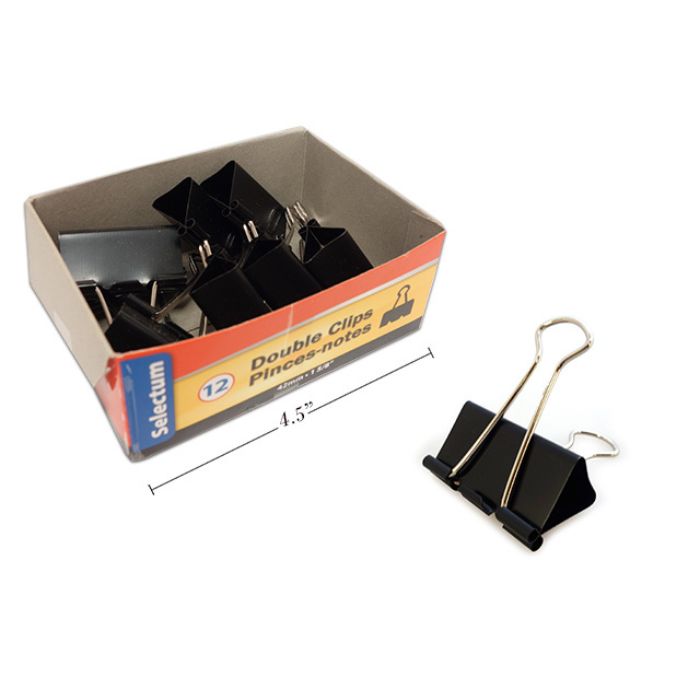 Pince-notes repliable 1 5/8 po noire (Paquet de 12) – Lecompte maison ...
